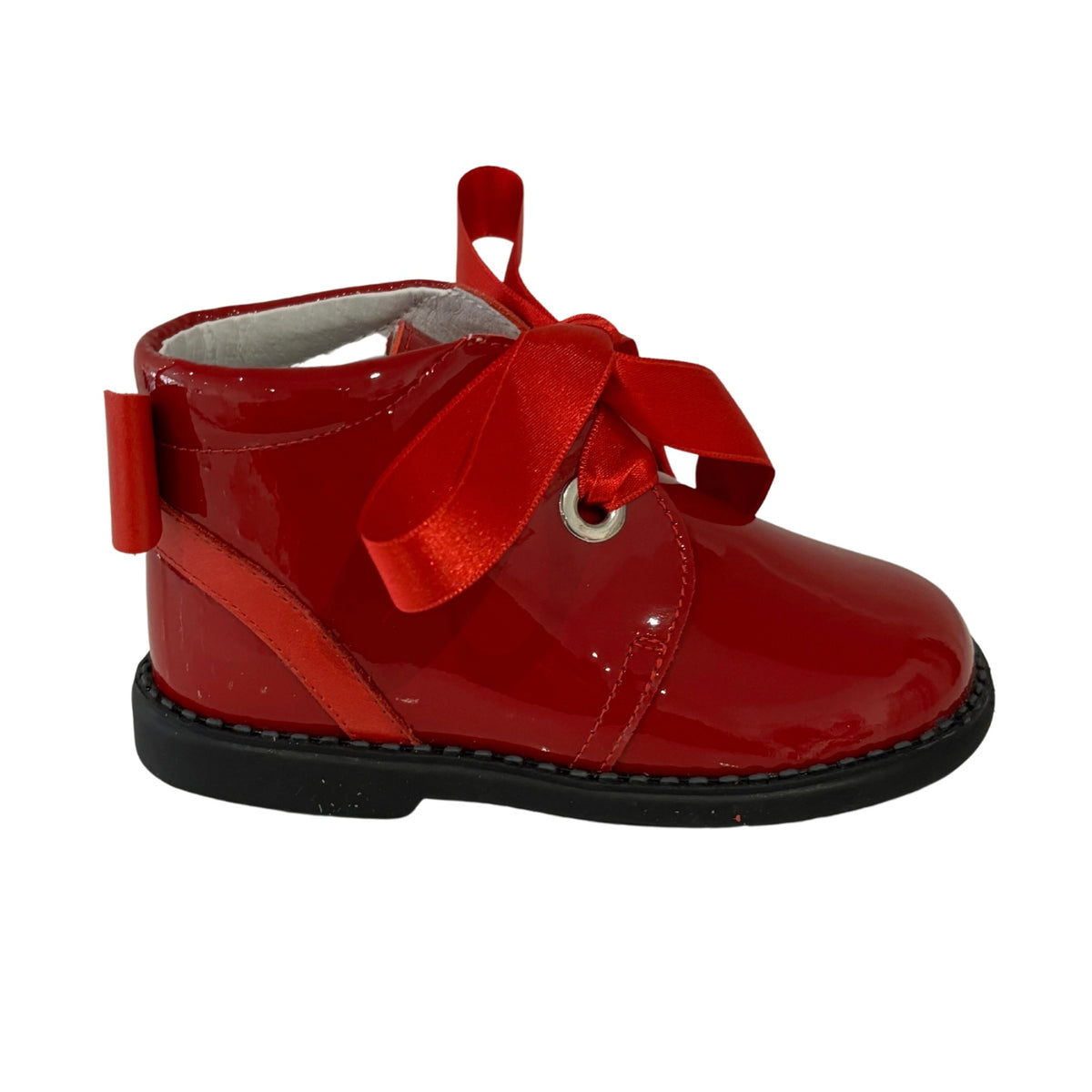 Andanines | Red Patent Leather Ankle Boots | Girls Boots – Adora ...